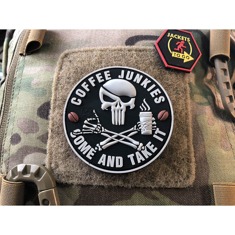 Patch Pirat Punisher Coffee Junkies – Barbarossa Tactical Shop